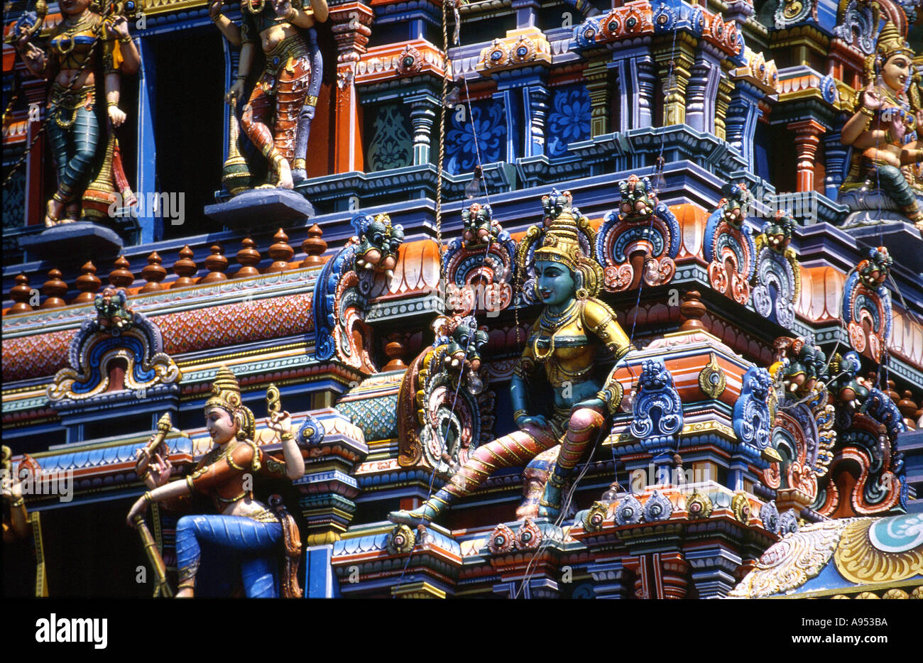 Hindu temple with figures of gods Stock Photo - Alamy