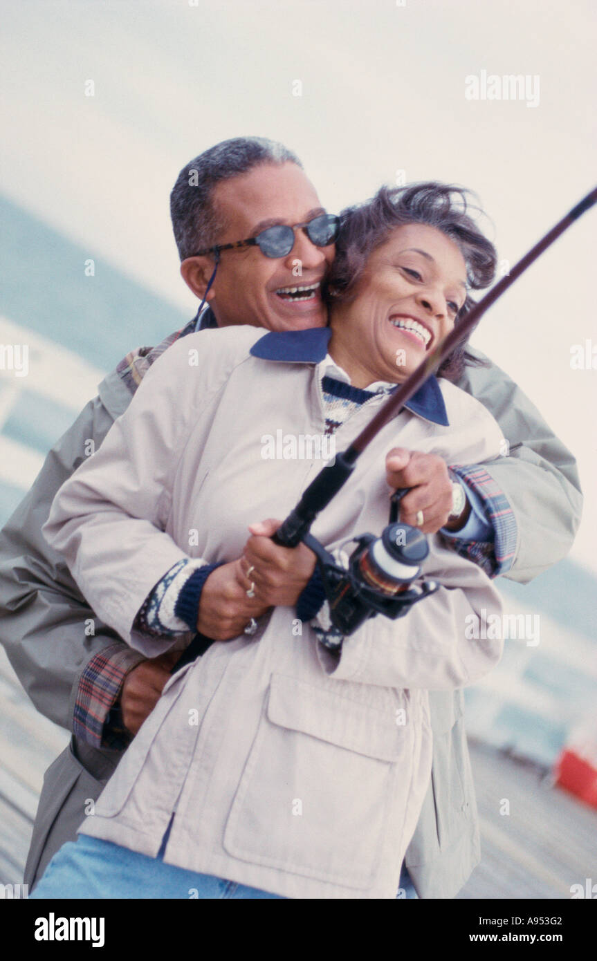 African mature adult fishing hi-res stock photography and images - Alamy