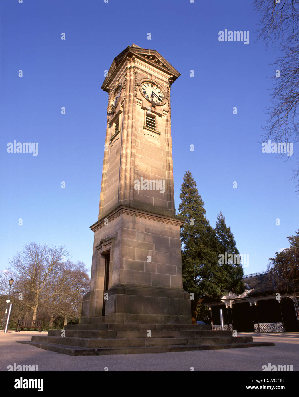 Clock Tower, Jephson Gardens, Leamington Stock Photo - Alamy
