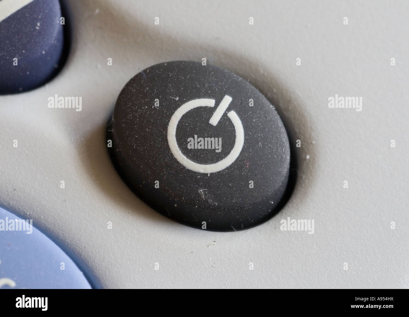 Standby button on a television remote control Stock Photo - Alamy