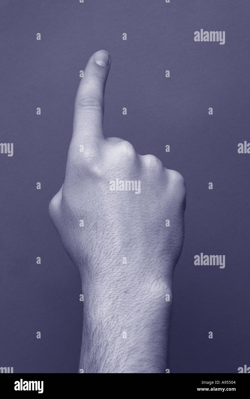 Hand with finger pointing Stock Photo - Alamy