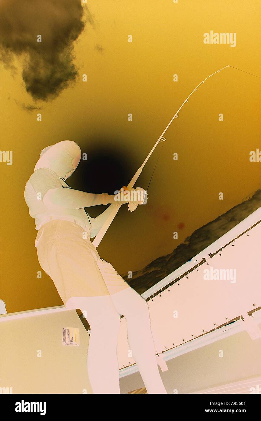 Photograph of person fishing Stock Photo - Alamy