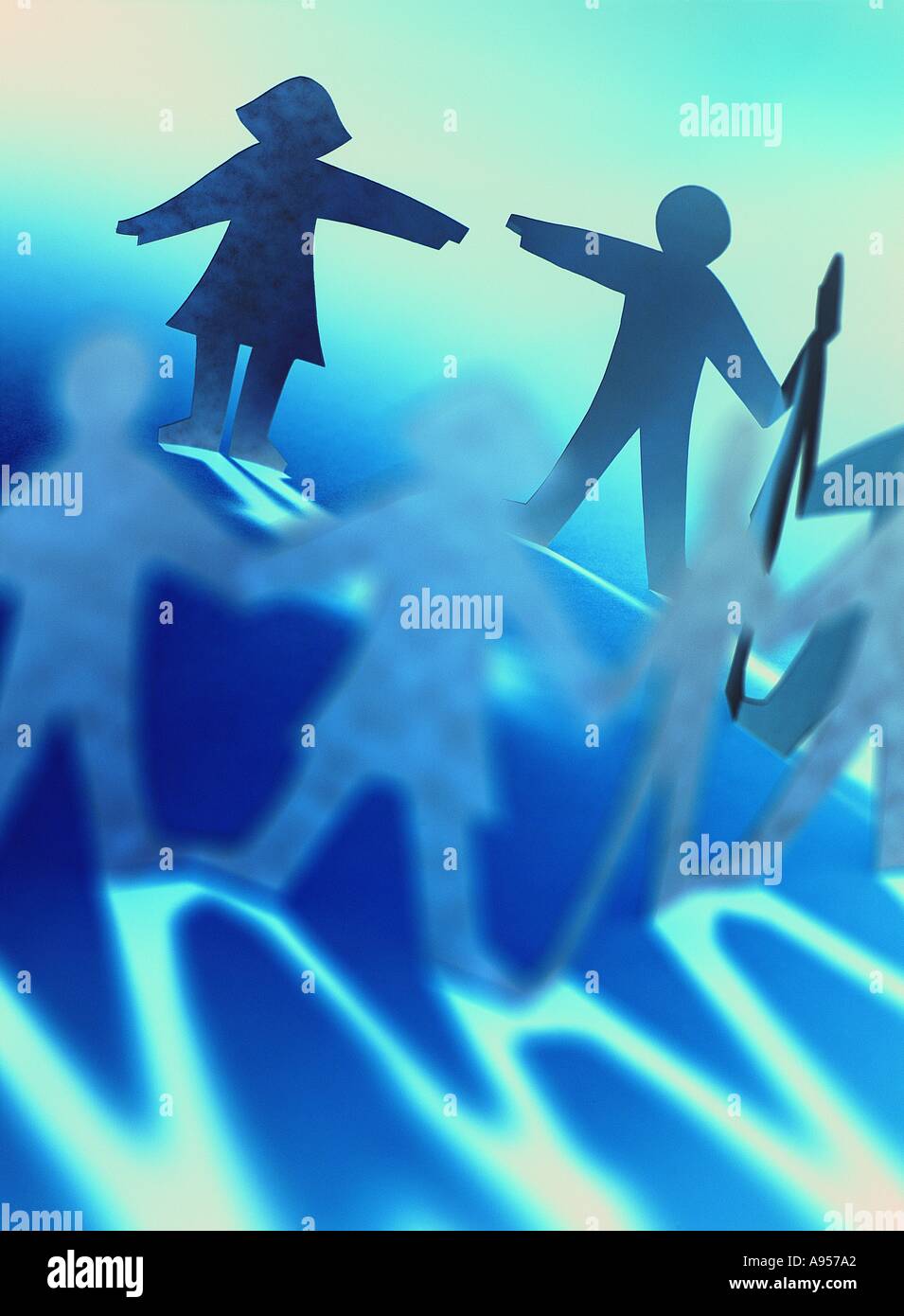 Photograph of paper people Stock Photo - Alamy