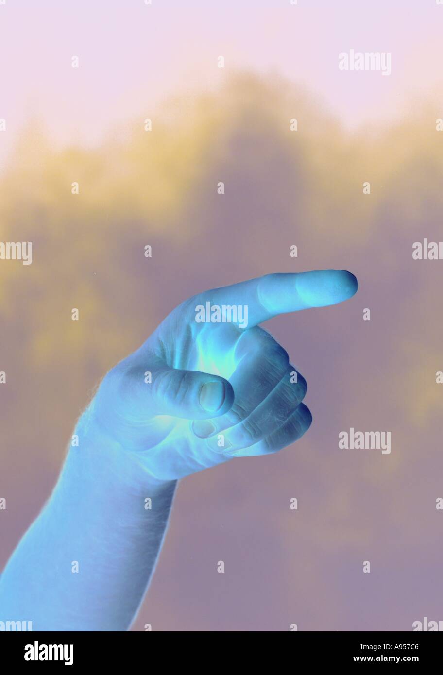 Photograph of pointing finger Stock Photo - Alamy