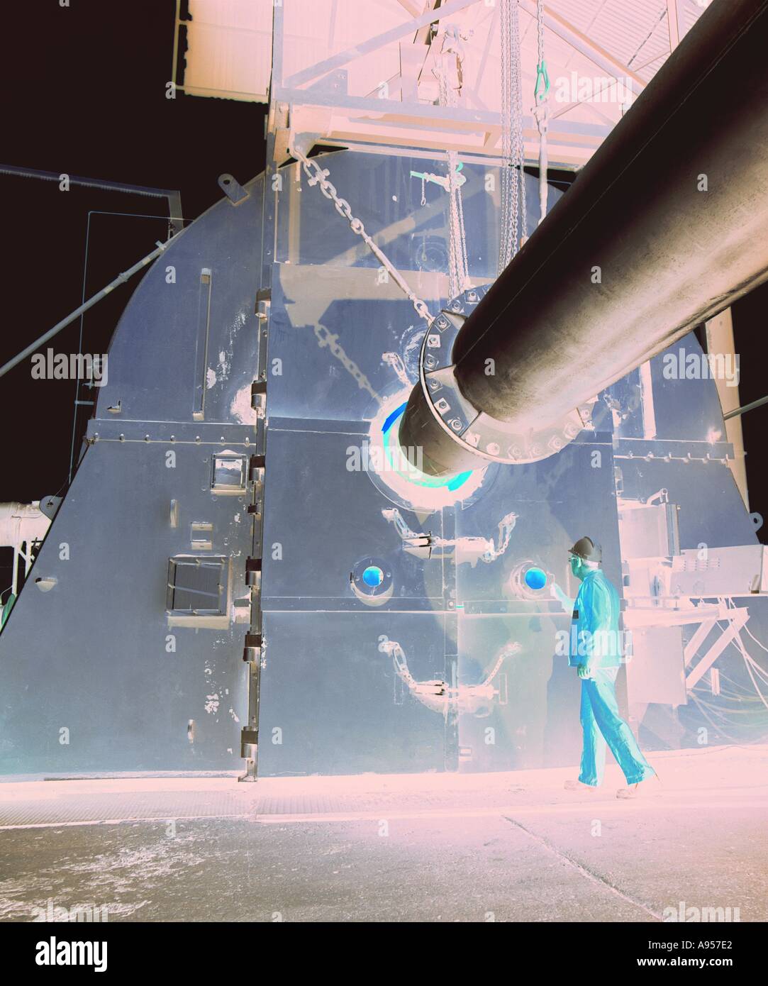 Photograph of large industrial furnace structure Stock Photo - Alamy