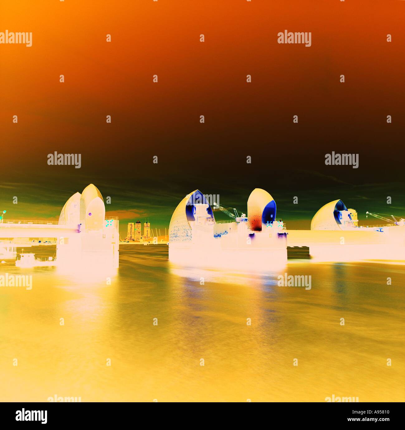 Photograph of Thames Barrier river defences Stock Photo - Alamy
