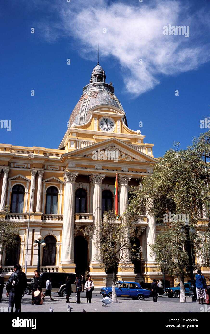 government buildings in the plaza murillo la paz bolivia Stock Photo ...