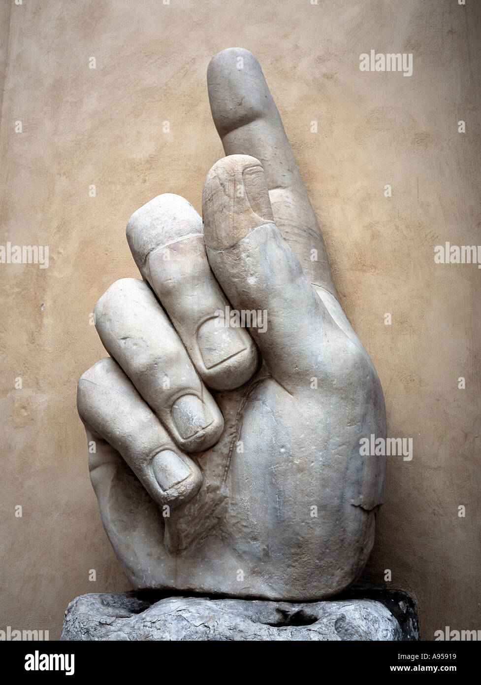 Colossus of Constantine - the right hand of a huge statue of Roman ...
