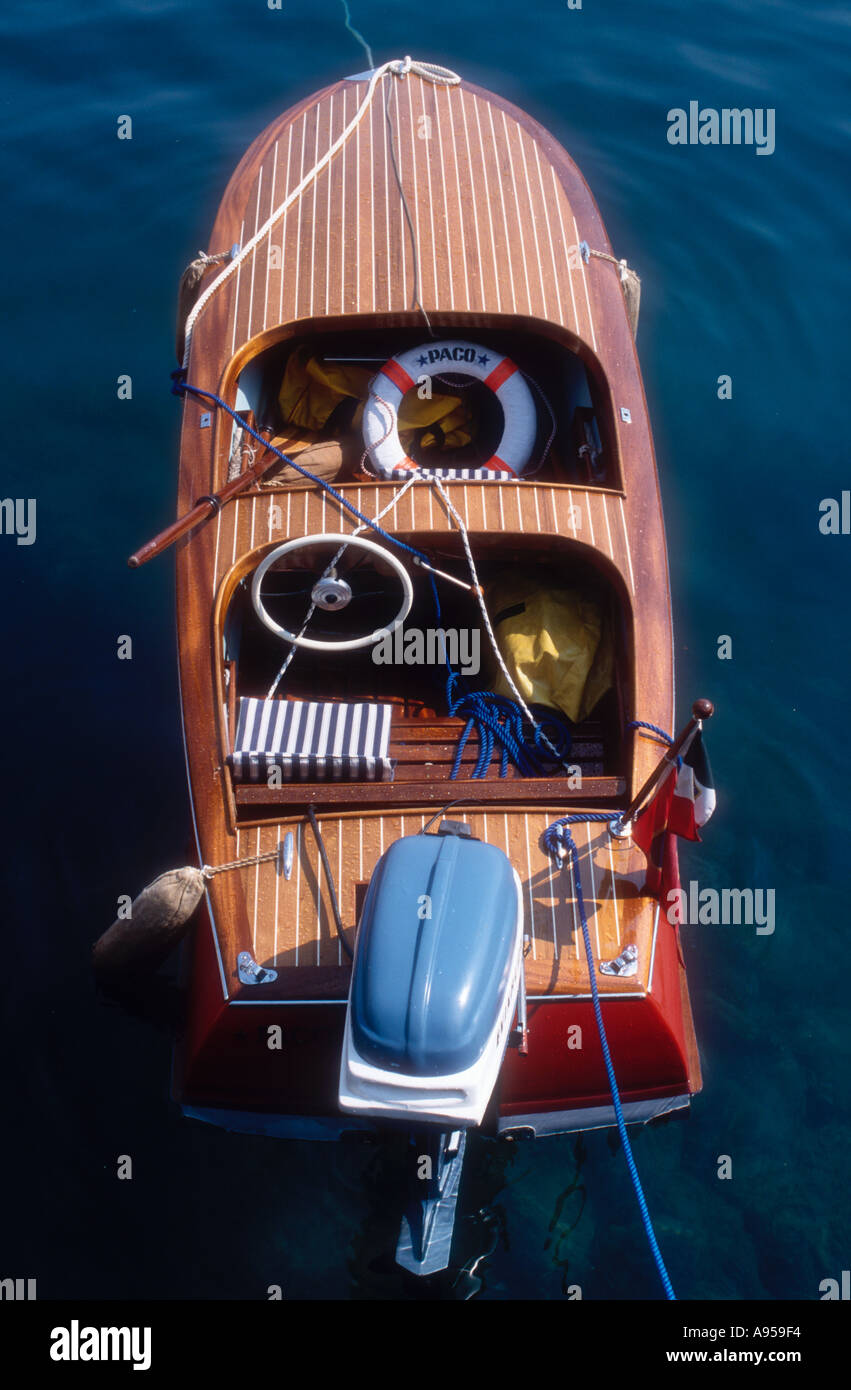 The 1949 Taroni built runabout motorboat Paco photographed at Monaco ...