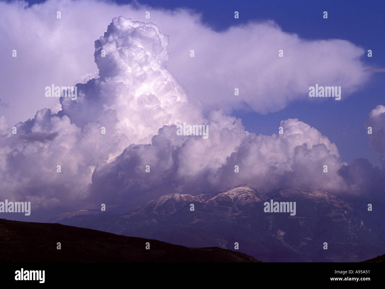 Clouds. Cumulonimbus. Over Pyrenees Mountains Stock Photo - Alamy