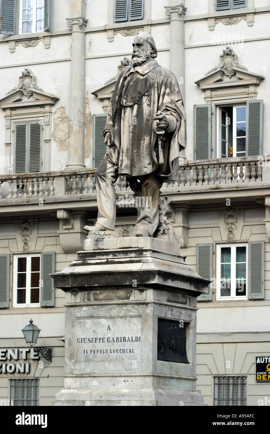 Giuseppe Garibaldi Statue In Lucca High Resolution Stock Photography ...