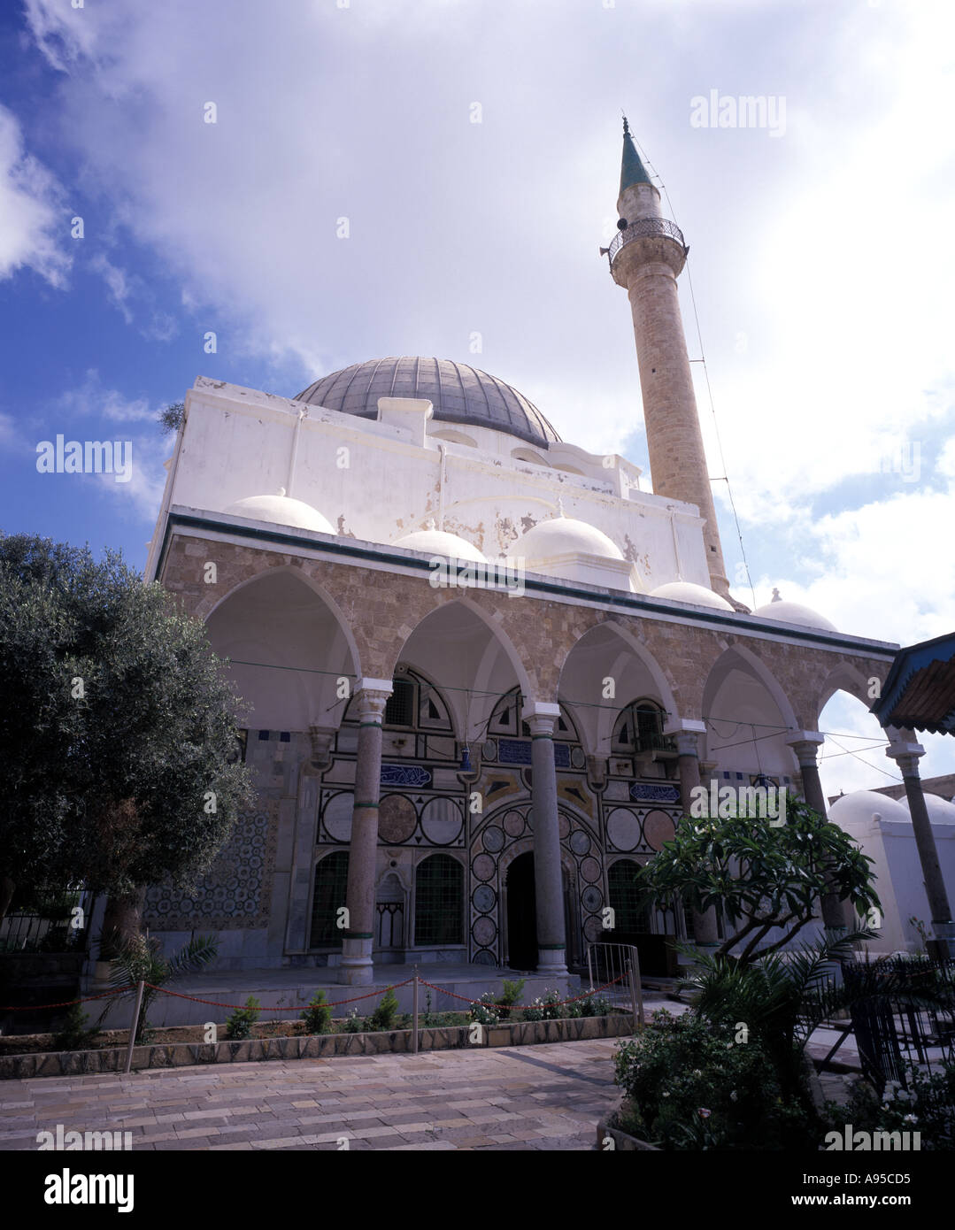 Exterior of the El Jeazar Mosque at Acre or Akko in Israel Stock Photo ...