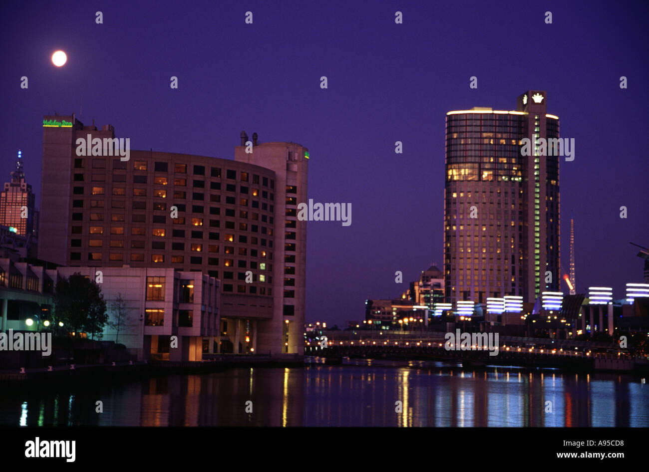 Melbourne Skyline at Night, Australia Stock Photo - Alamy