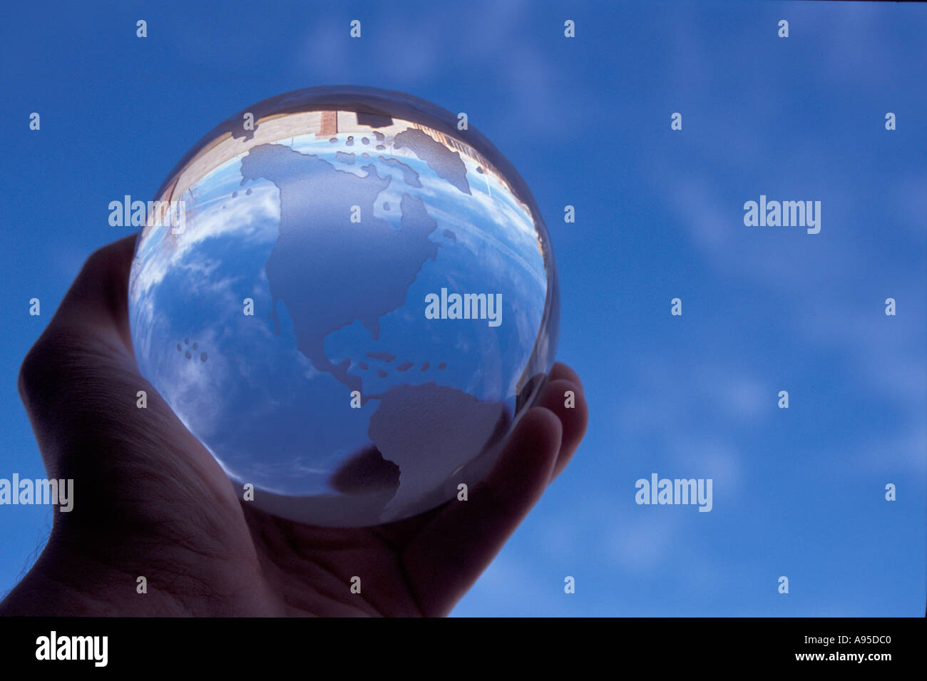 World in hand Stock Photo - Alamy