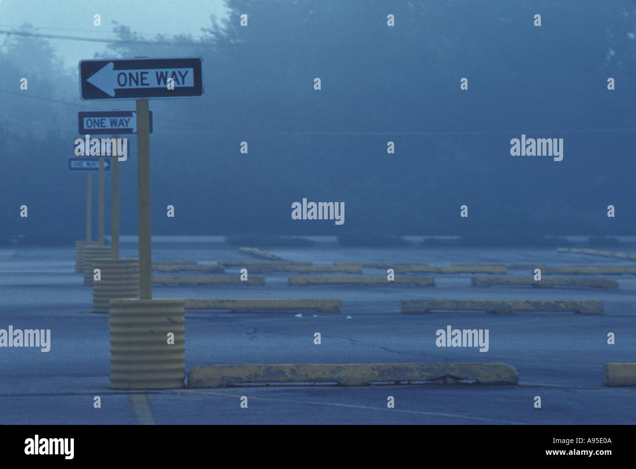 One way signs Stock Photo - Alamy