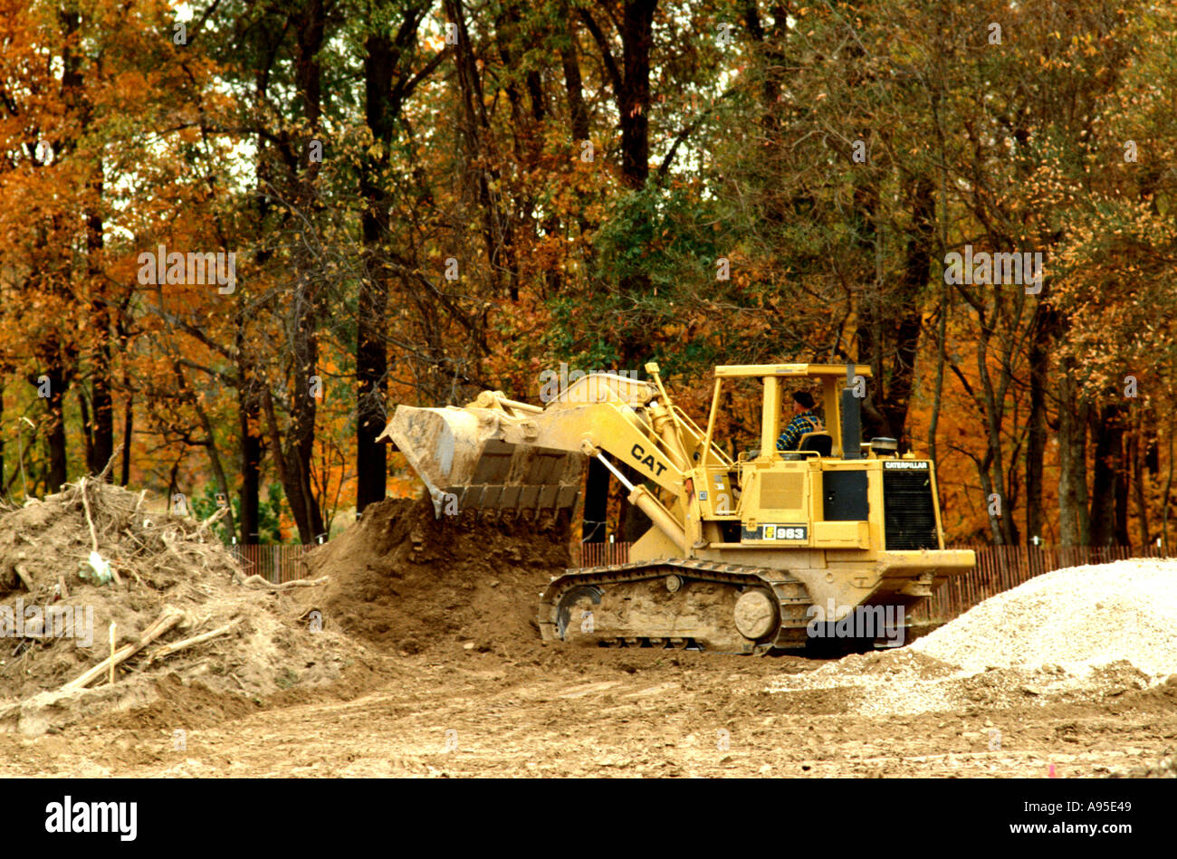 Caterpillar track loader Stock Photo - Alamy