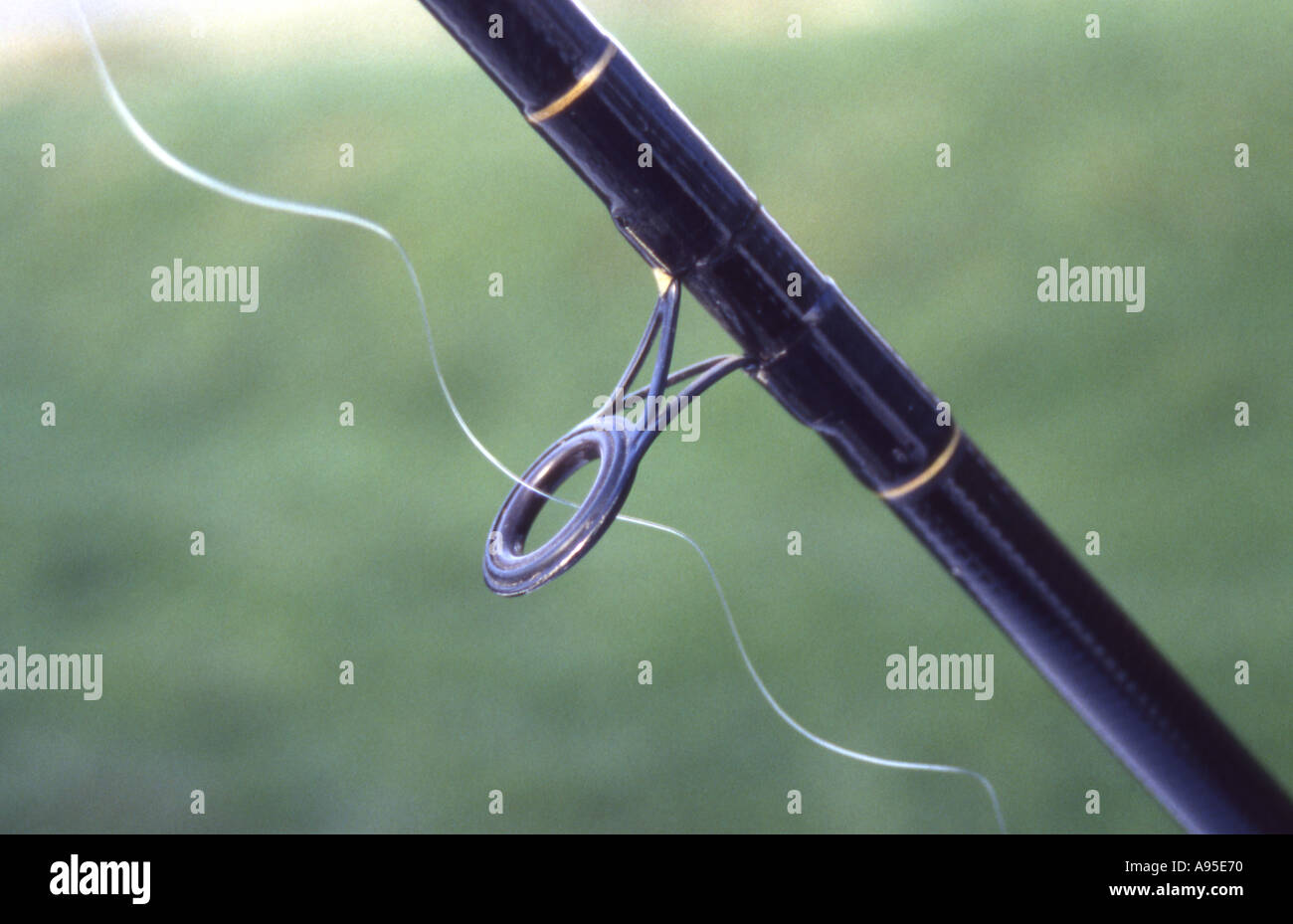 Fishing rod line and ring Stock Photo - Alamy