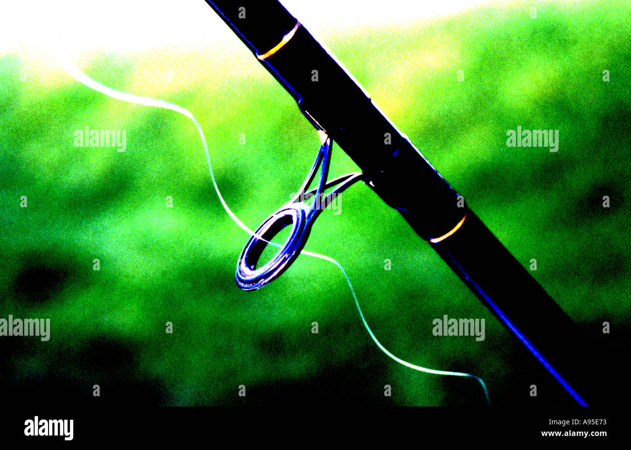 Fishing rod ring and line Stock Photo - Alamy