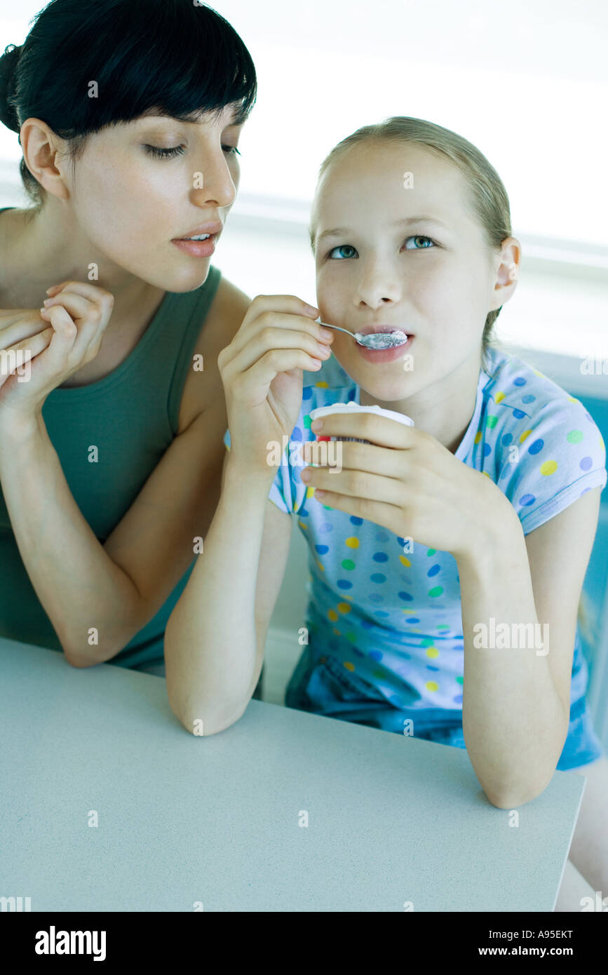Young girls eating yogurt hi-res stock photography and images - Alamy Young girls eating yogurt hi-res stock photography and images - Alamy