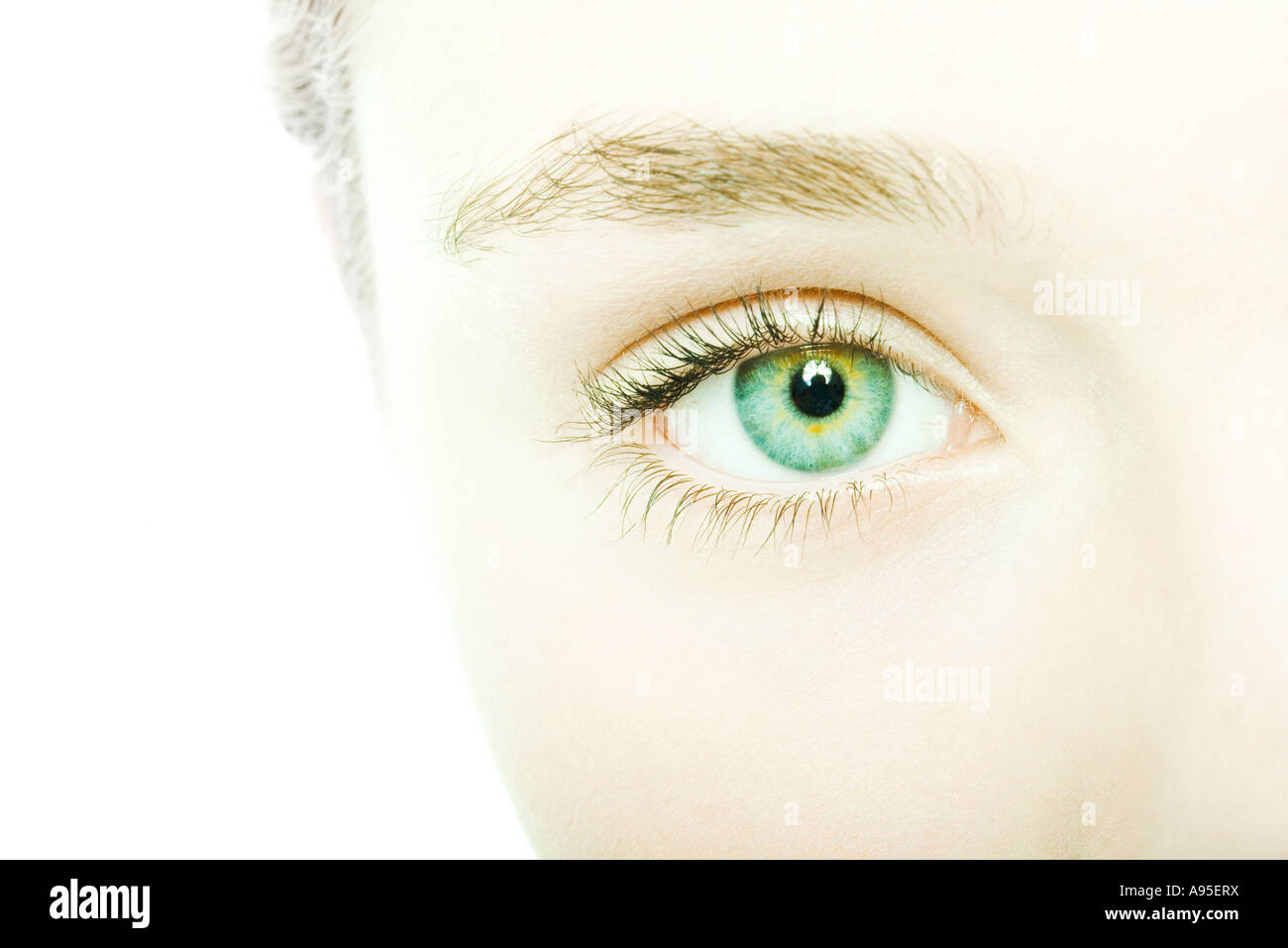 Teenage girl's eye, extreme close-up Stock Photo - Alamy