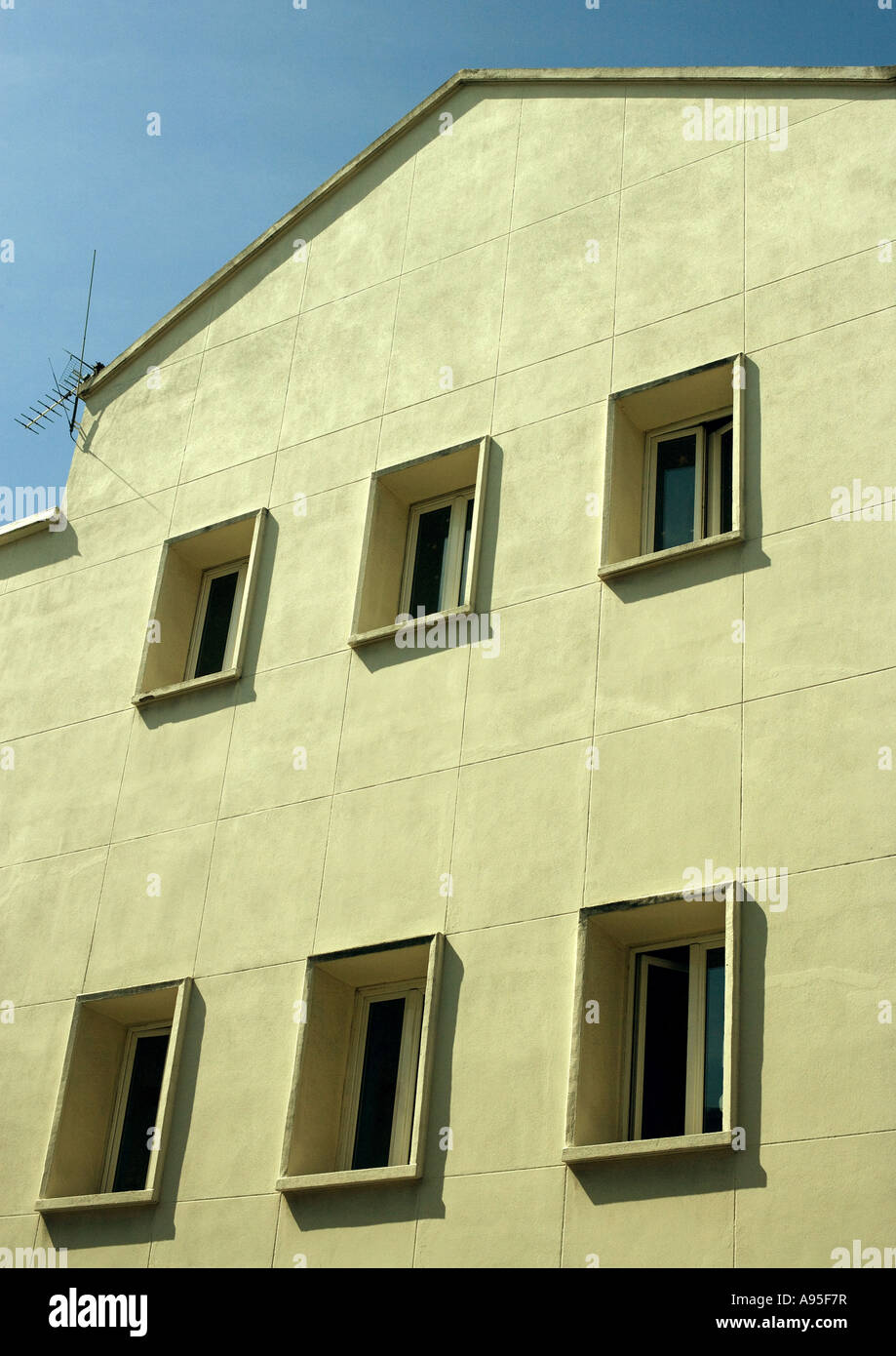 Apartment building facade, close-up Stock Photo - Alamy