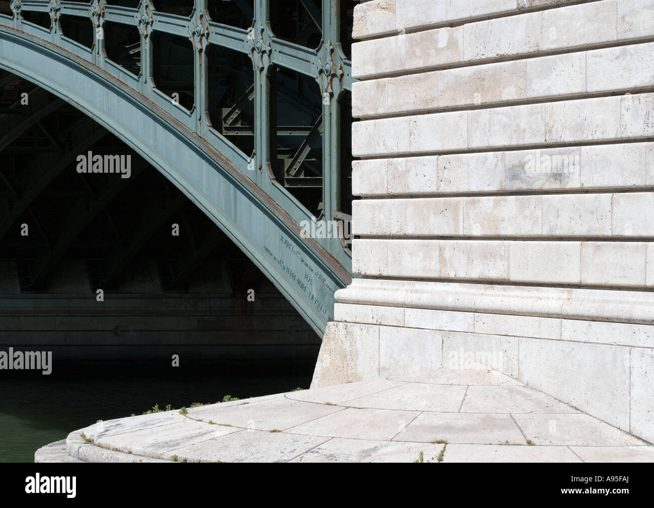 Metal bridge, partial view Stock Photo - Alamy