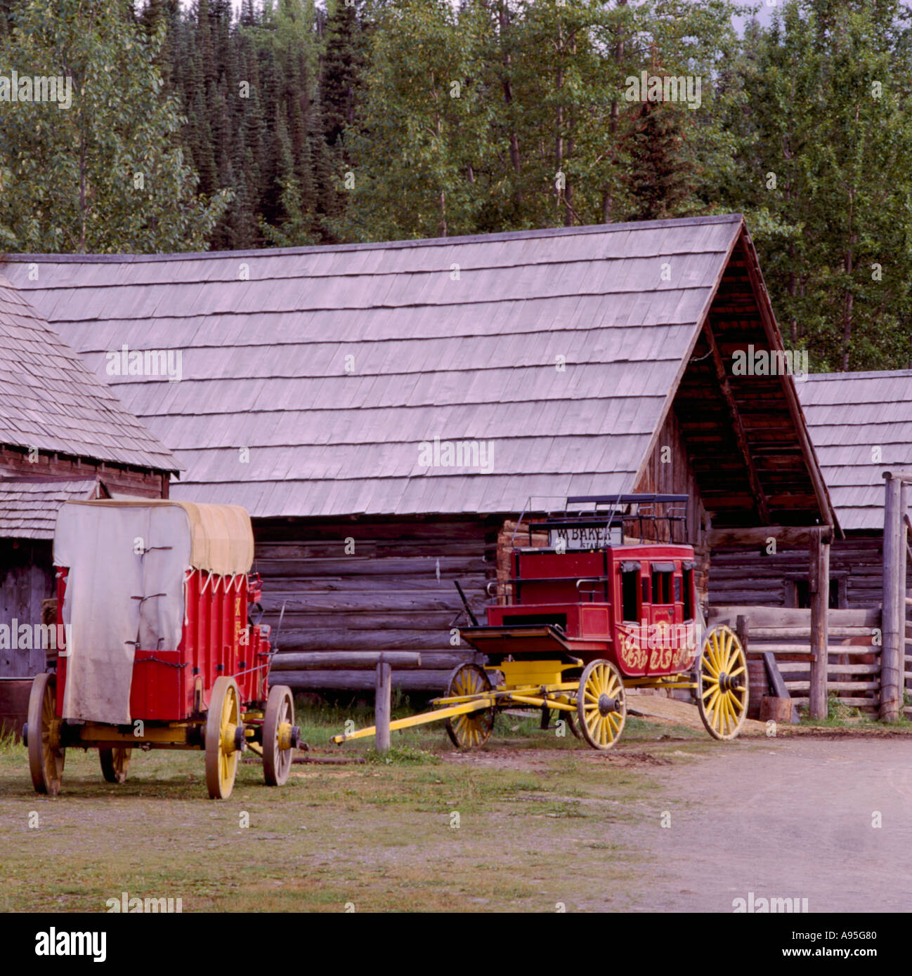 Historic Carriages in the Restored Historic Gold Rush Town of ...