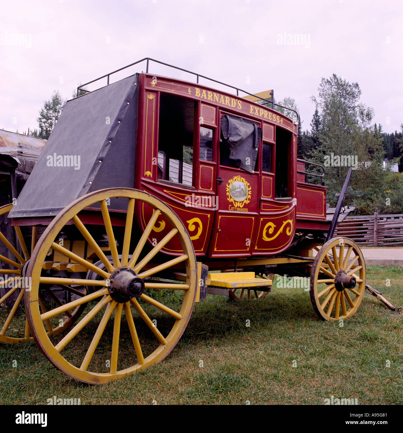 Historic Stagecoach in the Restored Historic Gold Rush Town of ...