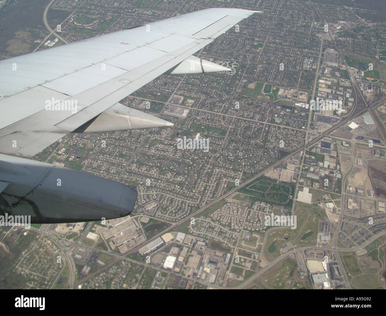 Chicago from a plane hi-res stock photography and images - Alamy
