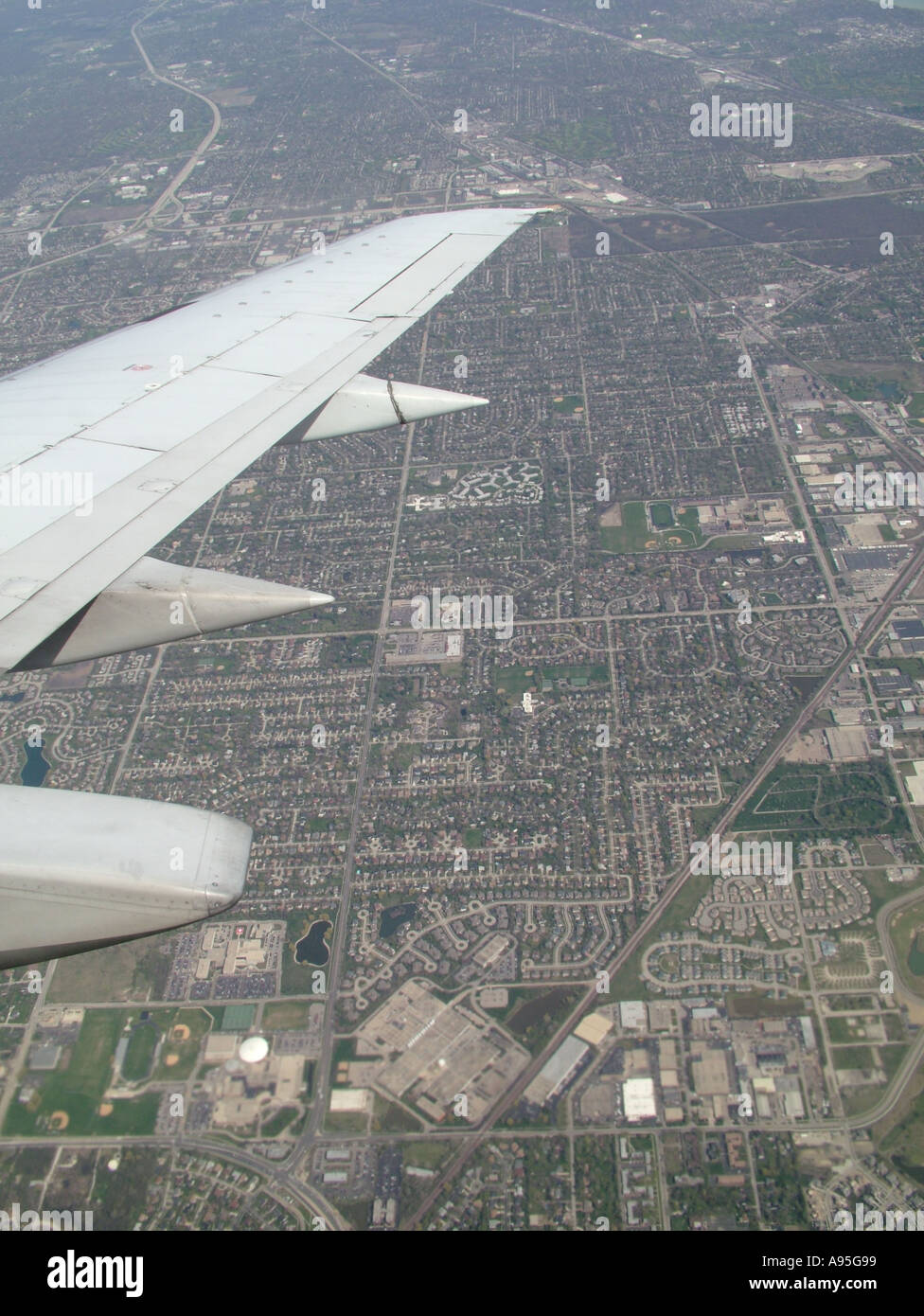 Chicago from a plane hi-res stock photography and images - Alamy