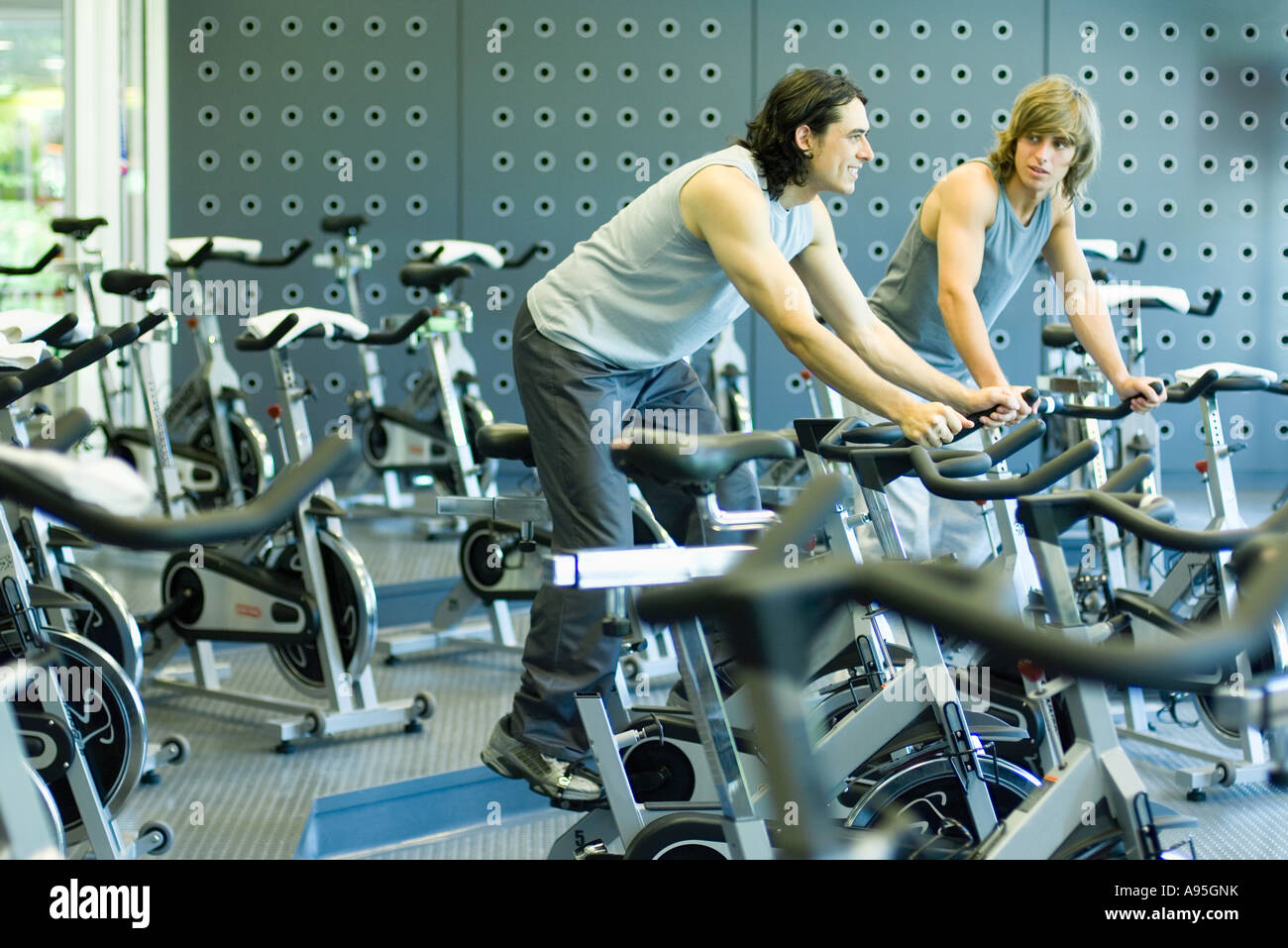 Top view people riding bikes hi-res stock photography and images - Alamy