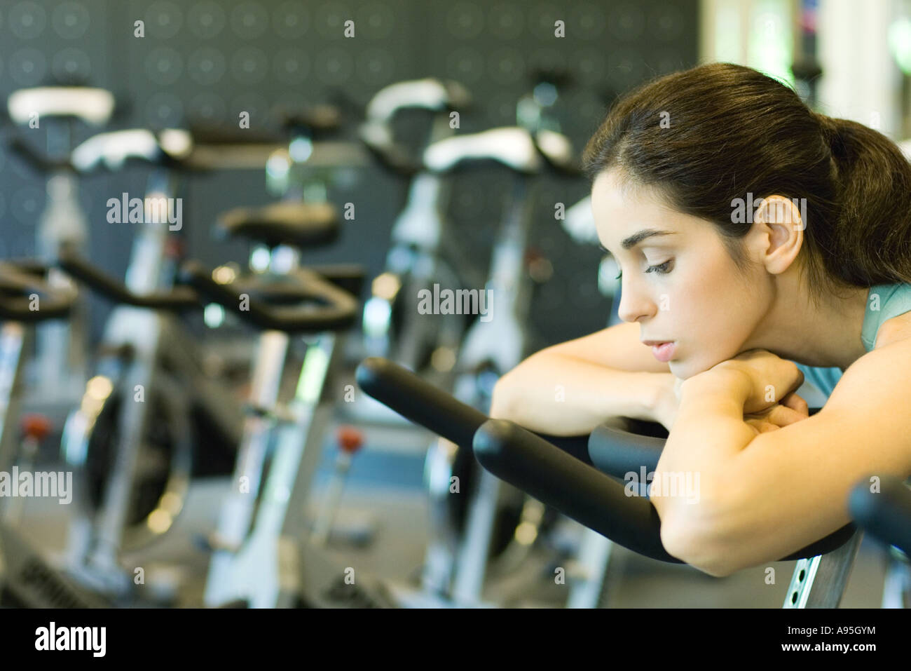 Woman hands on handlebar riding hi-res stock photography and images - Alamy