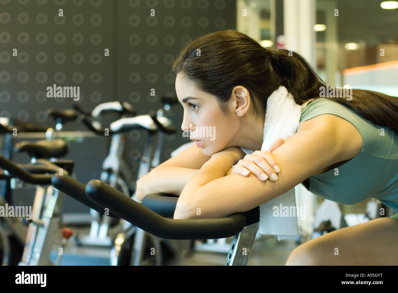 Woman hands on handlebar riding hi-res stock photography and images - Alamy