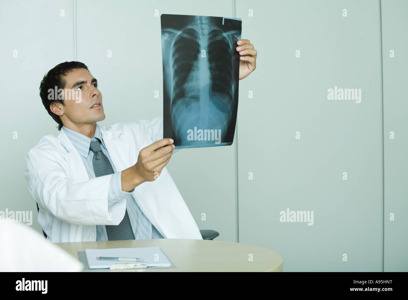 Doctor holding up x-ray Stock Photo - Alamy