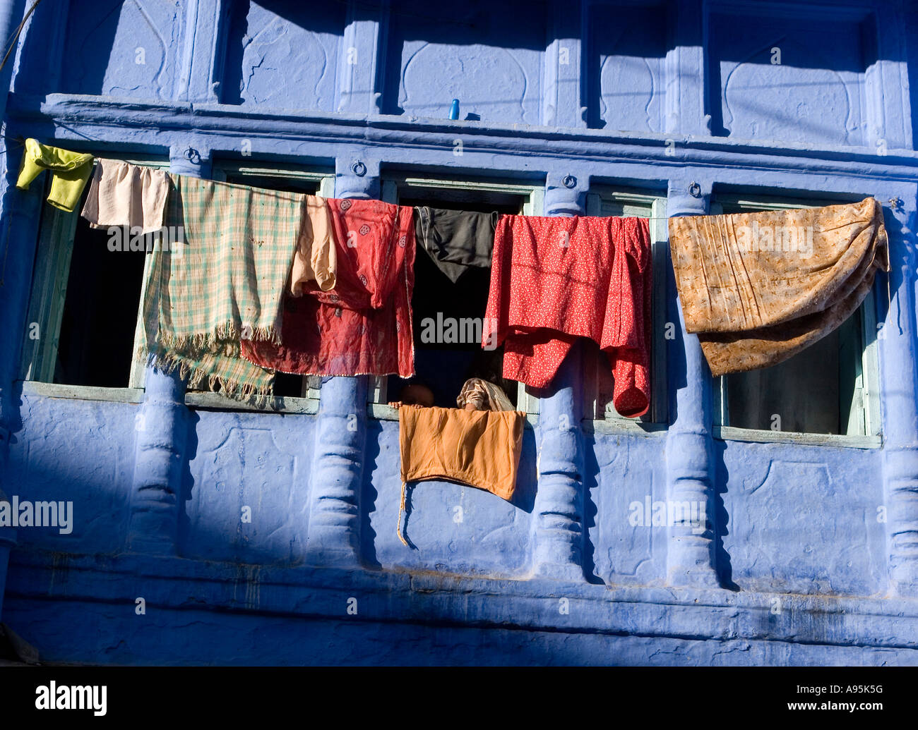 Washing line, India Stock Photo - Alamy