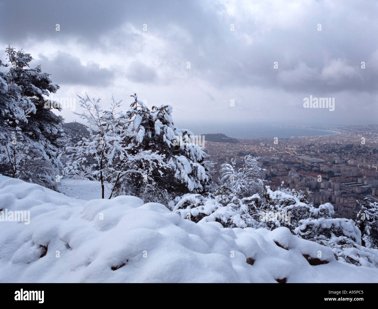 Snow in Nice Stock Photo - Alamy
