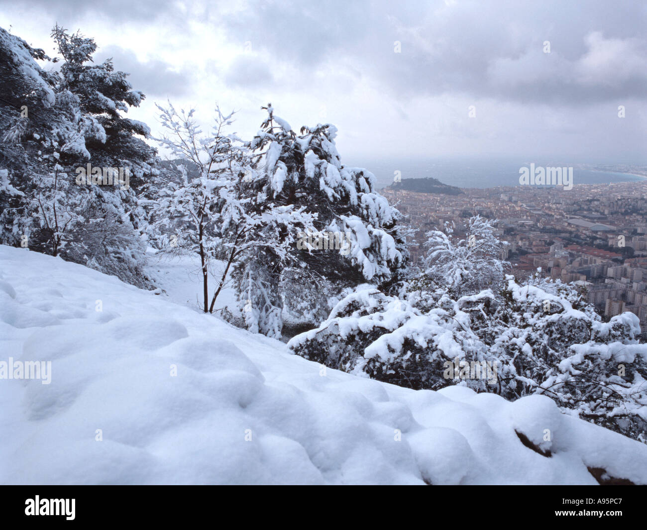 Snow in Nice France Stock Photo - Alamy