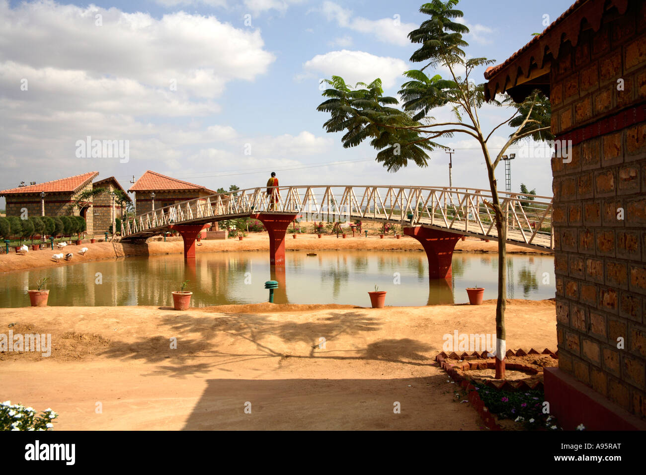 Bridge at Hiralaxmi Memorial Craft Park, Bhujodi Village, Kutch ...