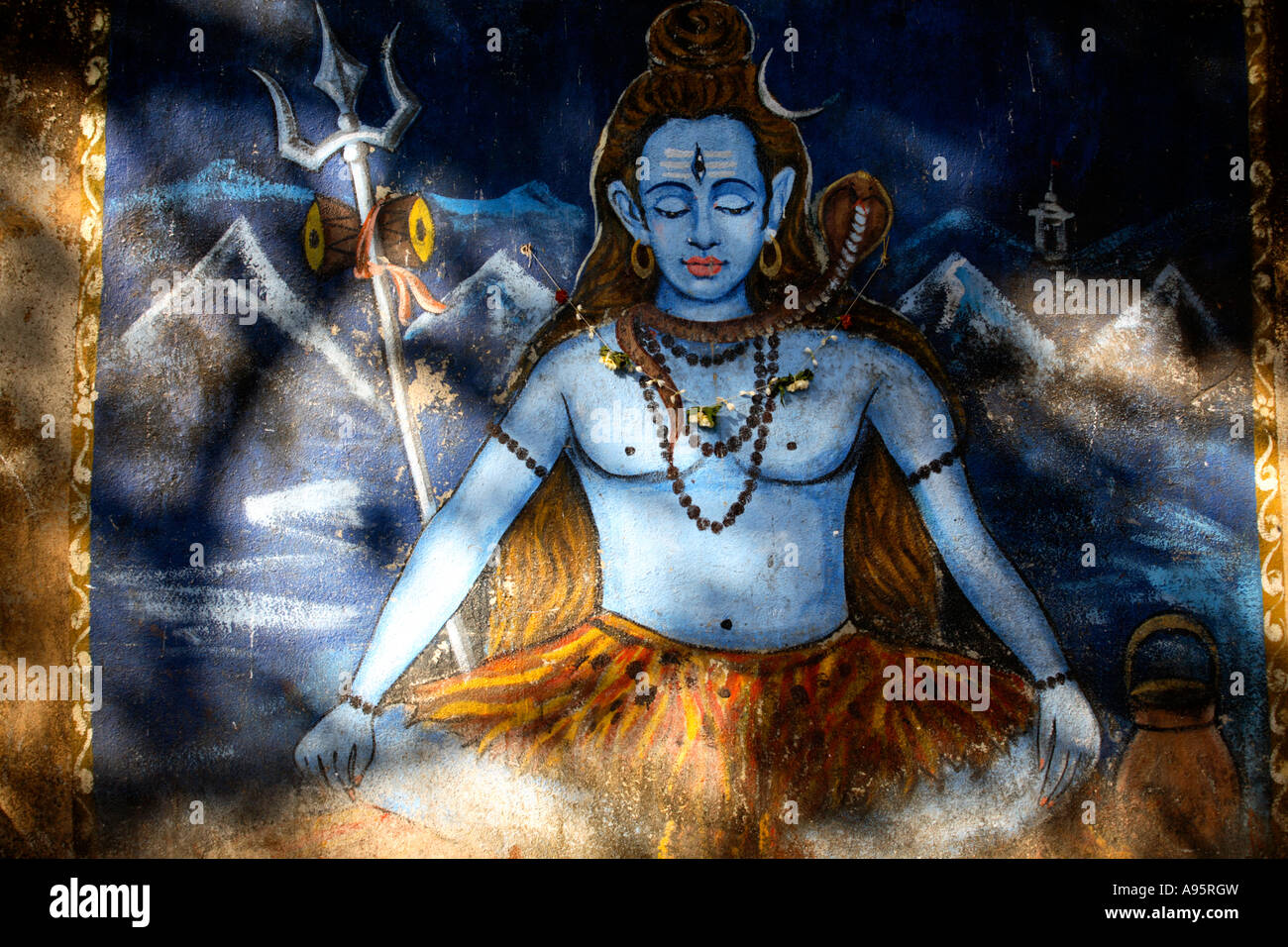 Lord shiva mural art hi-res stock photography and images - Alamy