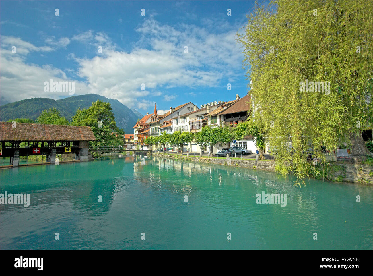 River Aare Interlaken Switzerland Stock Photo - Alamy