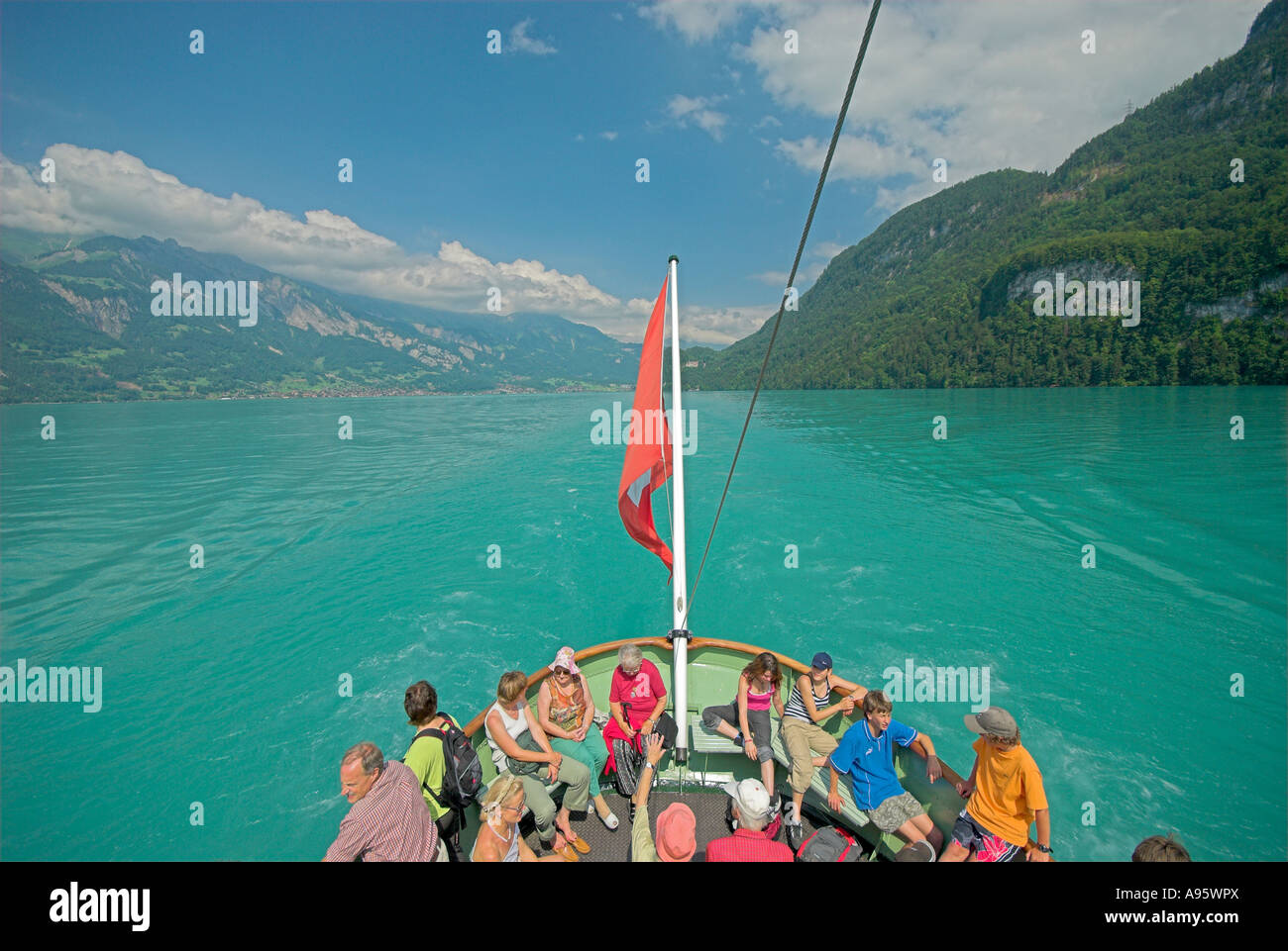 On board Lake Steamer Lotschberg Stock Photo - Alamy