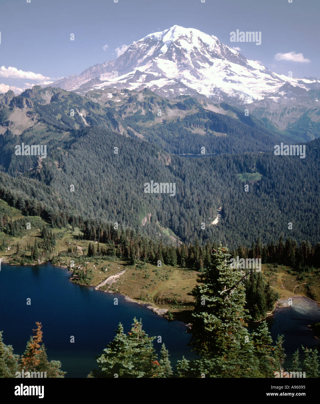 Mount Ranier National Park in Washington showing the peak with Imogene ...