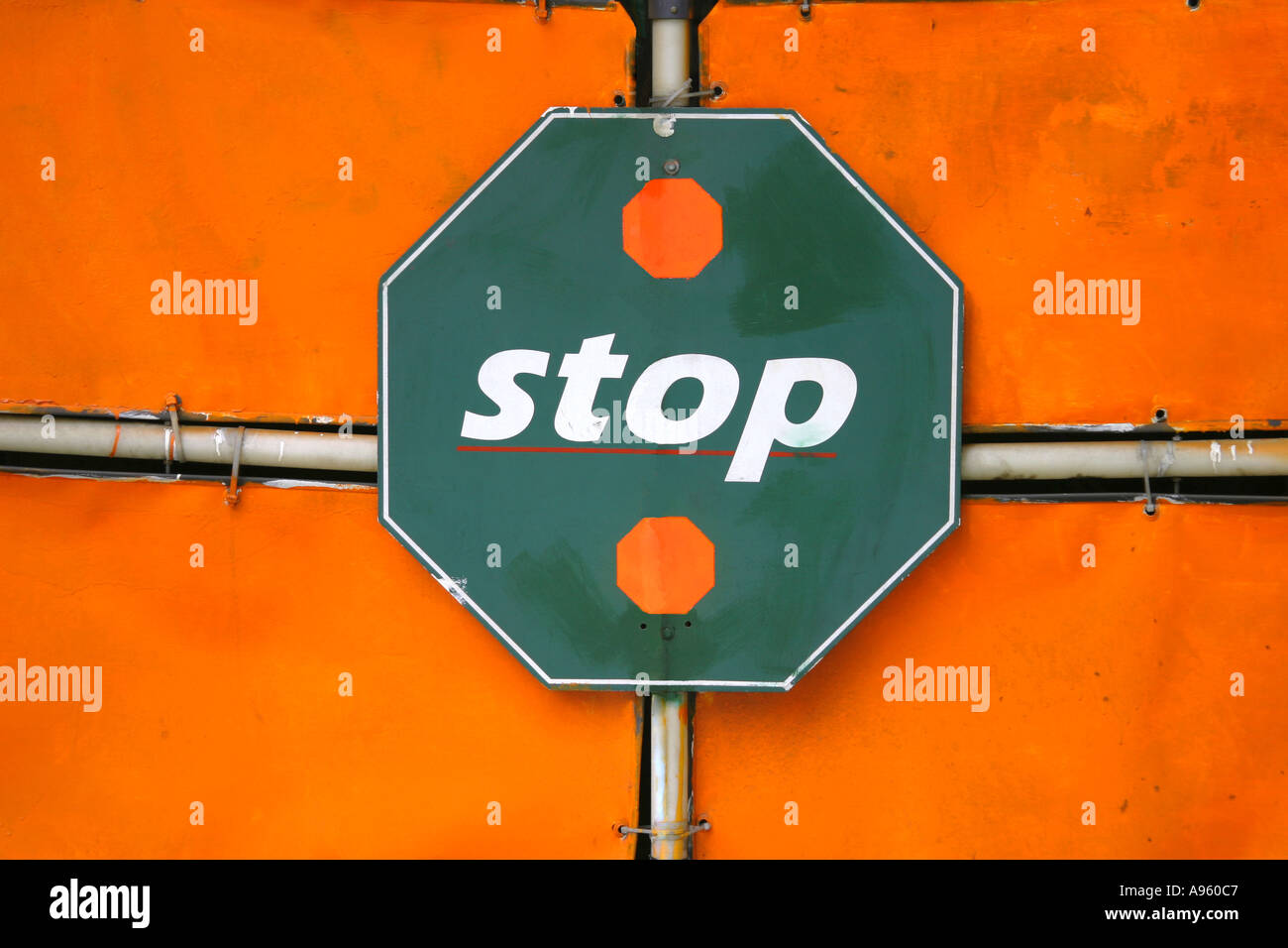 Graphic unusual stop sign Stock Photo - Alamy