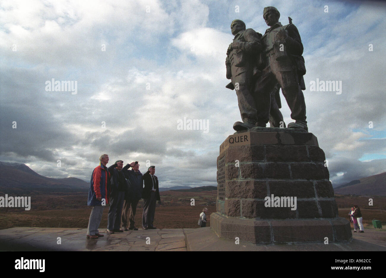 War memorial at Spean Bridge in Scottish Highlands Remembrance Sunday ...