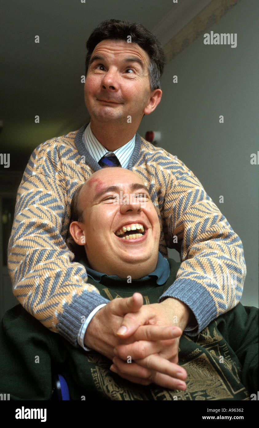 Portrait of two disabled men Stock Photo - Alamy