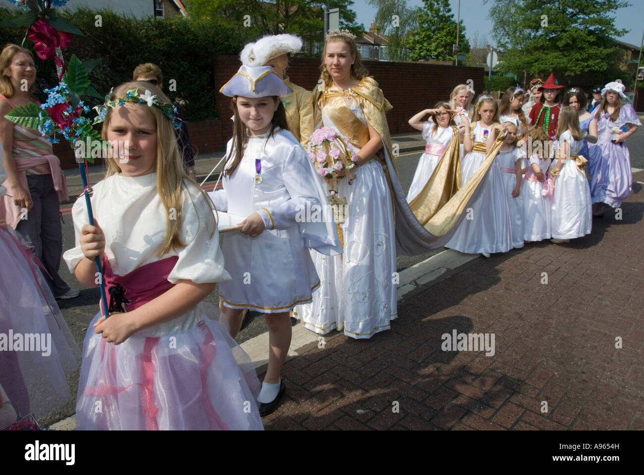 The 2007 London May Queen in the Bromley May Queens procession Stock ...
