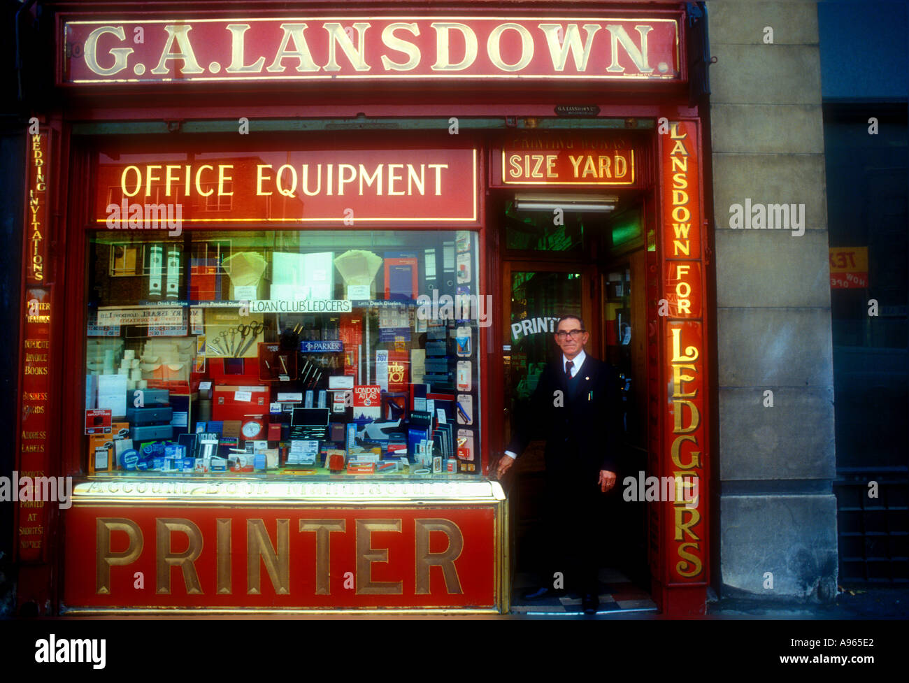 Facade of Stationery Shop in Whitechapel area of East London England UK ...