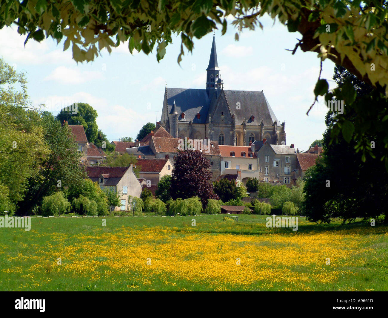 The village of Montresor Touraine Region France Stock Photo - Alamy