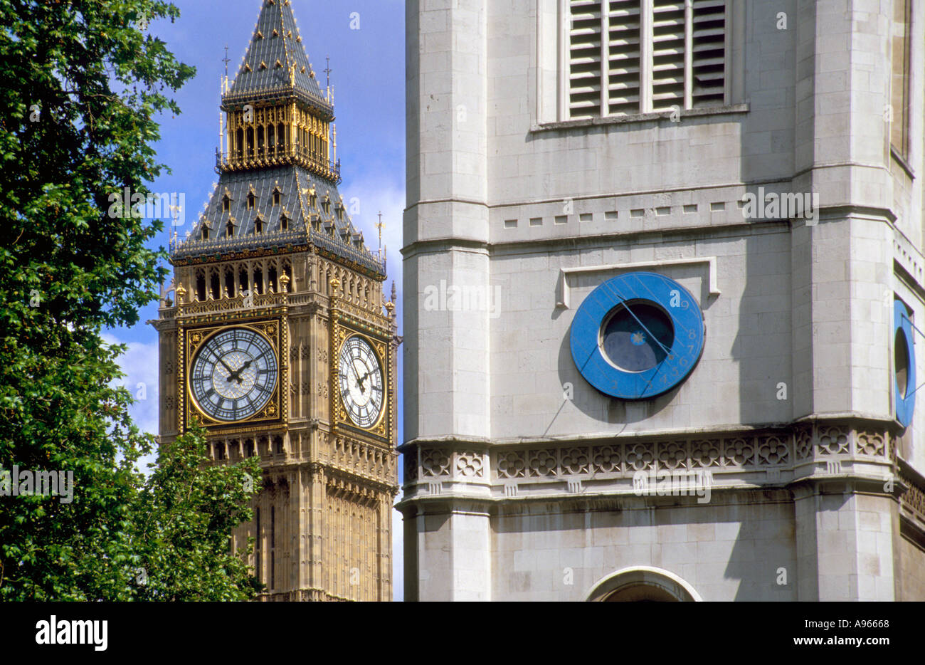 Big Ben and St Margaret's Church London Stock Photo - Alamy