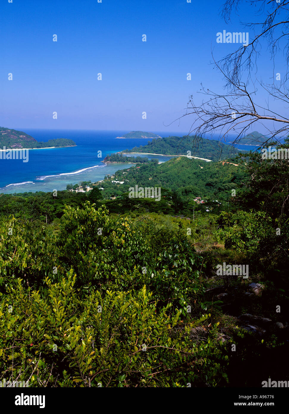 Seychelles Mahe Therese and Conception Islands from Port Gland Indian ...